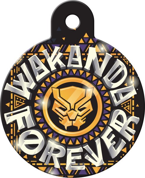 QUICK-TAG Marvel Black Panther Wakanda Forever Circle Dog ID Tag ...