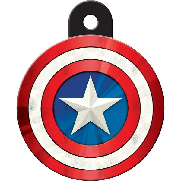 QUICK-TAG Marvel Captain America with Shield Circle Dog ID Tag - Chewy.com