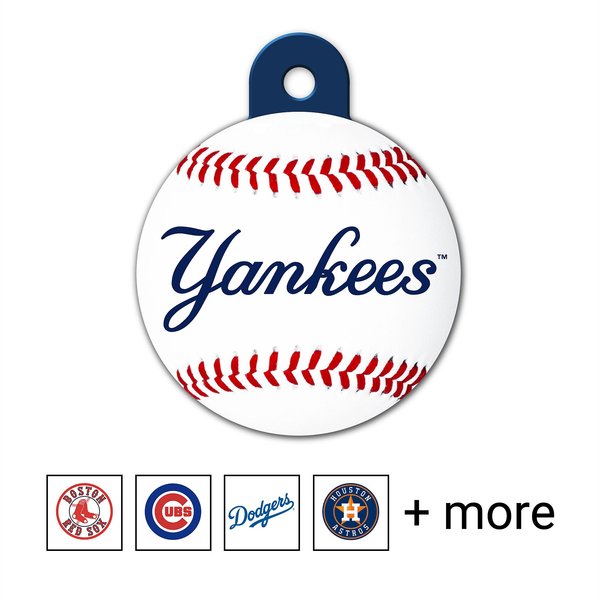 QUICK-TAG MLB Circle Personalized Dog & Cat ID Tag, Large, New York ...