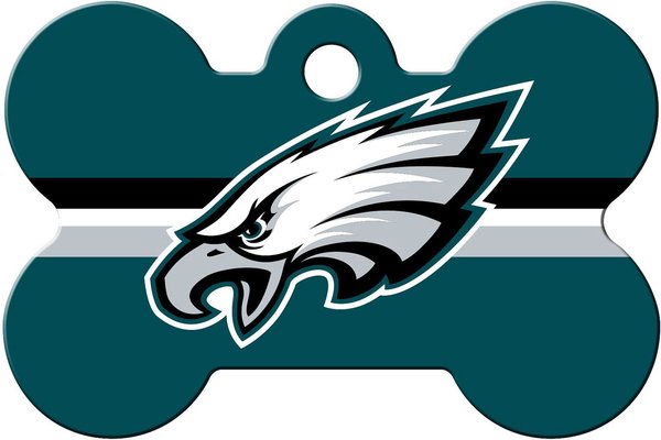 QUICK-TAG NFL Bone Personalized Dog ID Tag, Large, Philadelphia Eagles ...