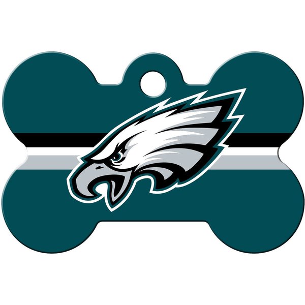 QUICK-TAG NFL Bone Personalized Dog ID Tag, Large, Philadelphia Eagles ...