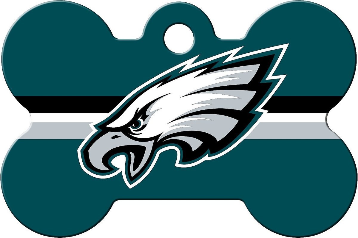 QUICK-TAG NFL Bone Personalized Dog ID Tag, Large, Philadelphia Eagles ...