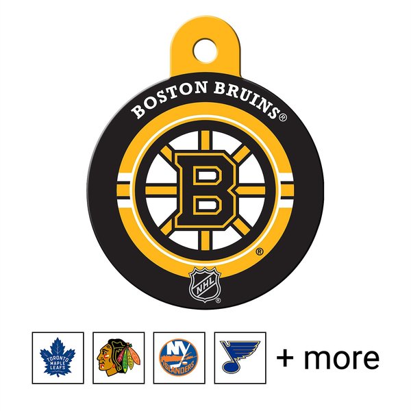 QUICK-TAG NHL Circle Personalized Dog & Cat ID Tag, Large, Boston ...