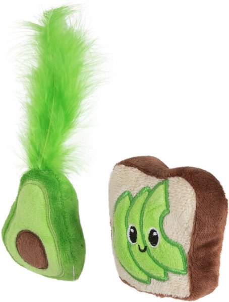 QUIRKY KITTY Avocado Toast Catnip Plush Cat Toy, 2 count - Chewy.com