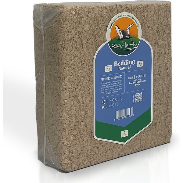 RABBIT HOLE HAY Ultra Premium, Food Grade Paper Bedding for Small Pets ...
