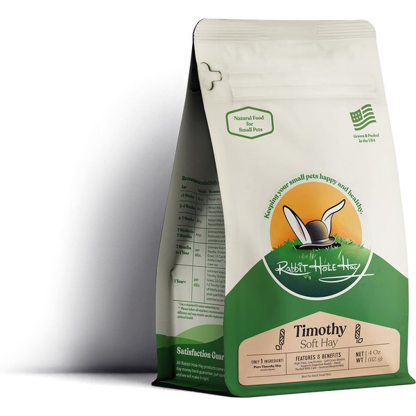 RABBIT HOLE HAY Ultra Premium Hand-Packed Medium Timothy Hay for Small ...
