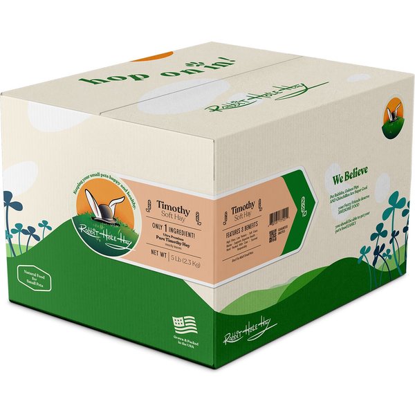 RABBIT HOLE HAY Ultra Premium Hand-Packed Coarse Orchard Grass for ...