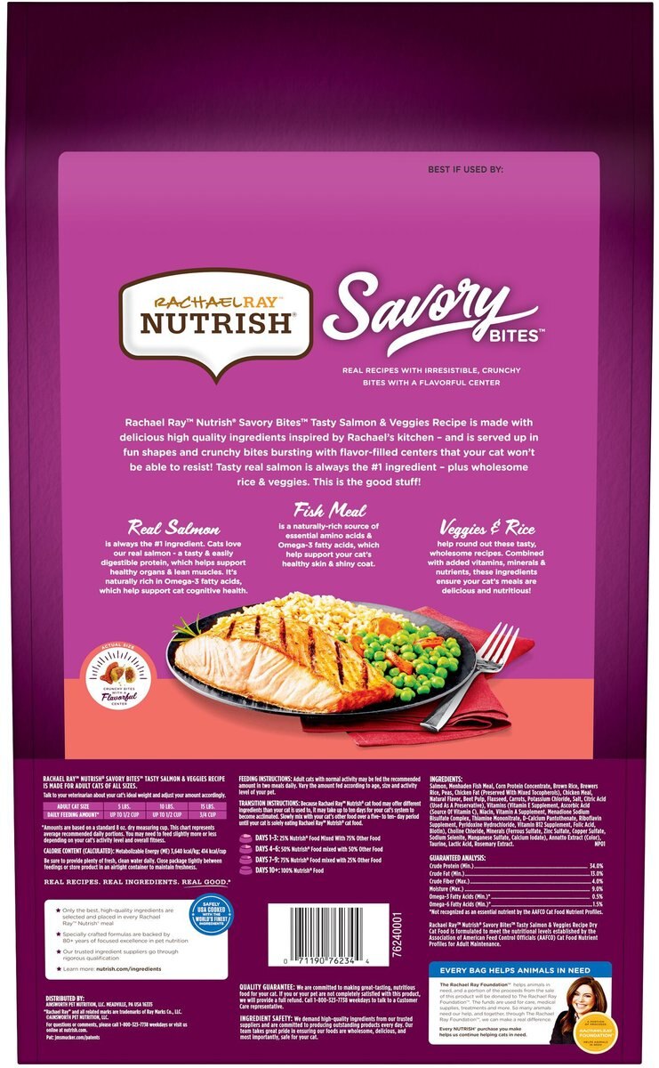 Out of Stock - RACHAEL RAY NUTRISH Savory Bites Tasty Salmon & Veggies ...