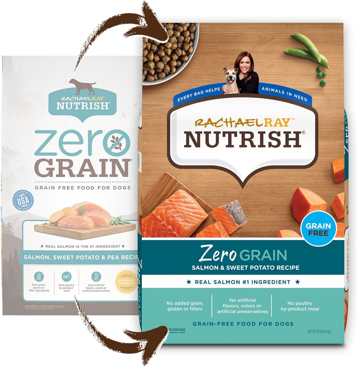RACHAEL RAY NUTRISH Zero Grain Salmon & Sweet Potato Recipe Grain-Free ...