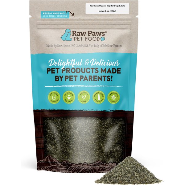 RAW PAWS Organic Sea Kelp Powder Supplement Food Topper for Dogs & Cats ...