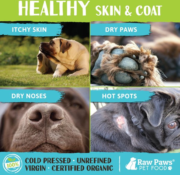 RAW PAWS Organic Virgin Coconut Oil for Dogs & Cats, Skin & Coat ...