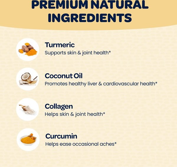 READY PET GO Turmeric & Collagen Dog Supplement, 90 Count - Chewy.com