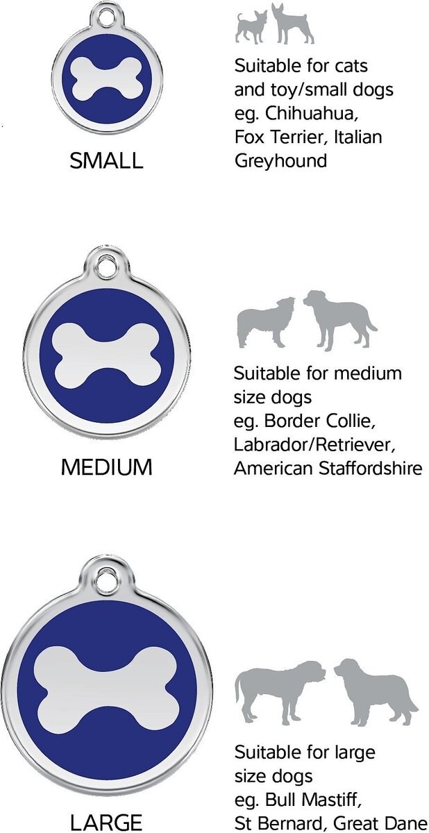 RED DINGO Evil Eye Stainless Steel Personalized Dog & Cat ID Tag, Small ...