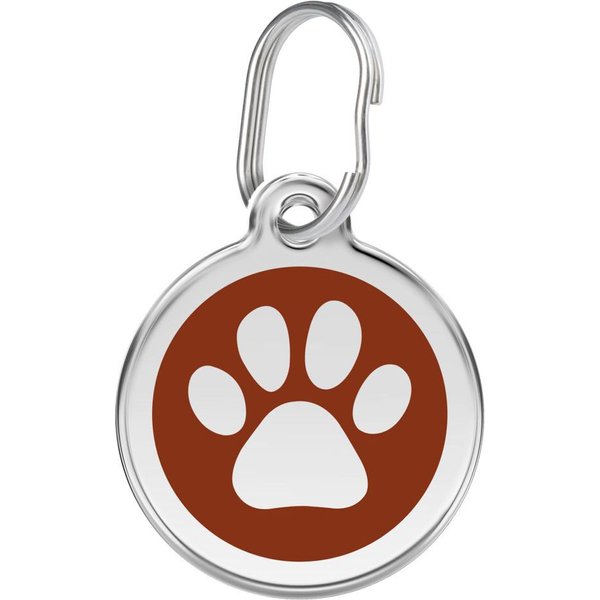 RED DINGO Peace Sign Stainless Steel Personalized Dog & Cat ID Tag ...