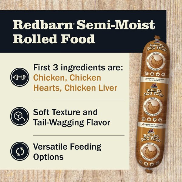 REDBARN Chicken Recipe Dog Food Roll, 64-oz roll - Chewy.com
