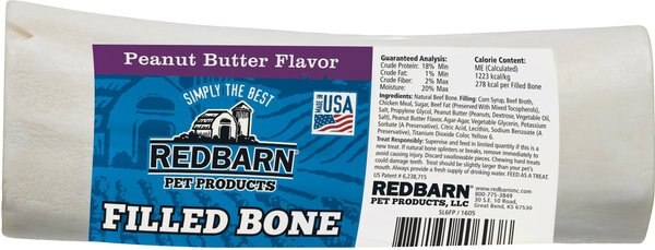 Redbarn Large Peanut Butter Filled Bones Dog Treats (Free Shipping) | Chewy
