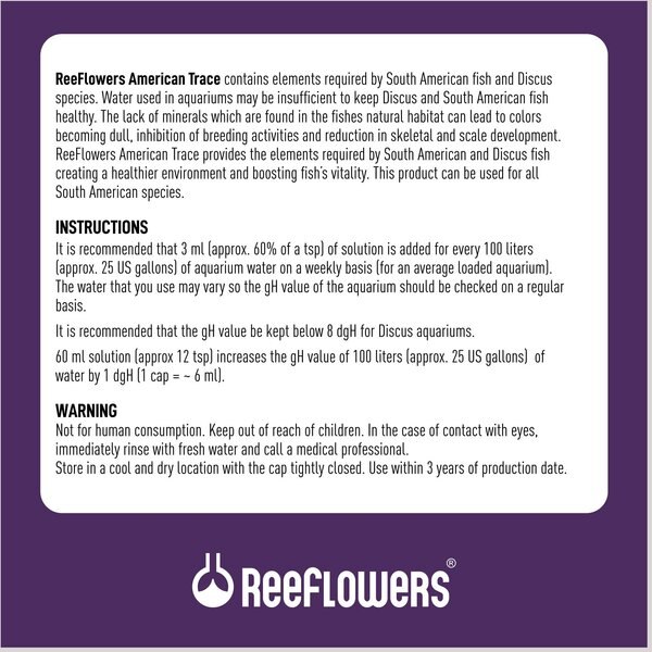 Out of Stock - REEFLOWERS American Trace Fish Aquarium Water ...