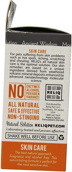 RELIQ Advanced Dog & Cat Skin Solution, 4-fl oz bottle - Chewy.com