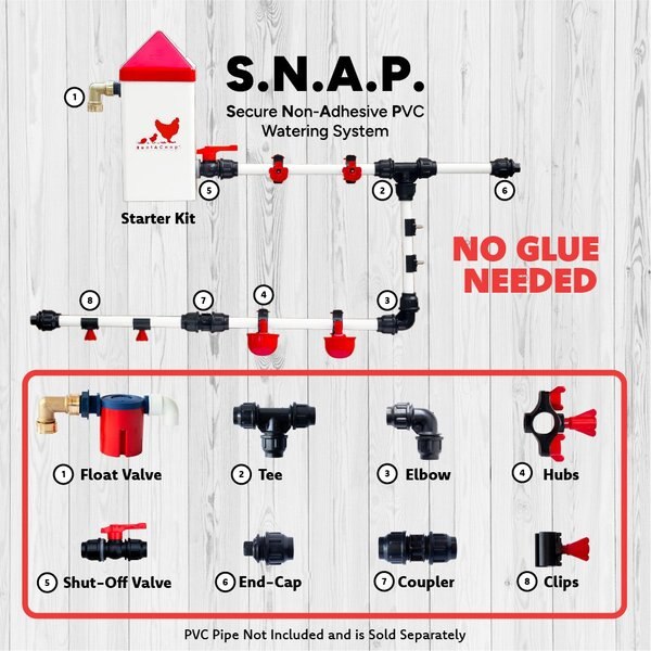RENTACOOP Float Valve KIT for Chicken Watering System - Chewy.com