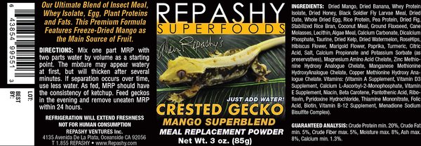 REPASHY SUPERFOODS Crested Gecko Mango Superblend Meal Replacement ...