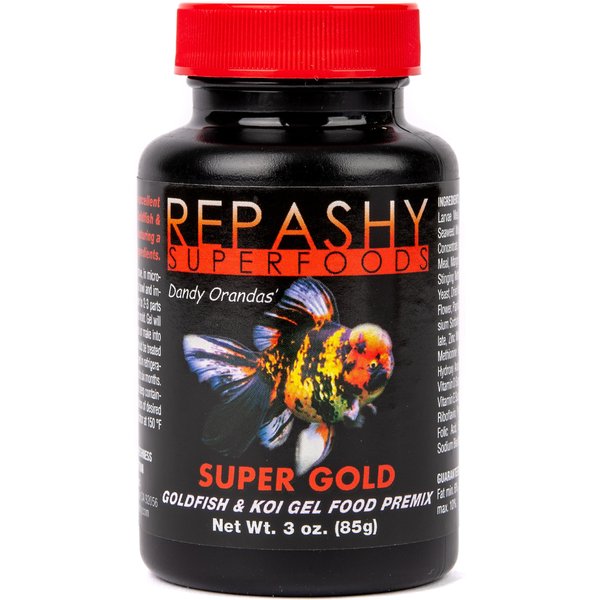 REPASHY SUPERFOODS SuperGold Gel Premix Fish Food, 3-oz bottle - Chewy.com