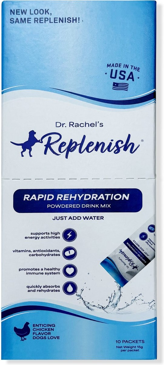 REPLENISH DOG WATER Recovery All-Natural Dog Powder Supplement, 10 ...