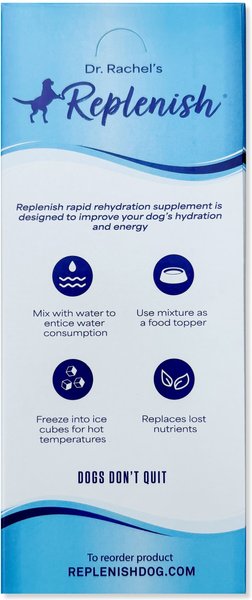 REPLENISH DOG WATER Recovery All-Natural Dog Powder Supplement, 10 ...