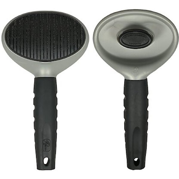 EVOLUTION Self-Cleaning Dog Slicker Brush, X-Small - Chewy.com