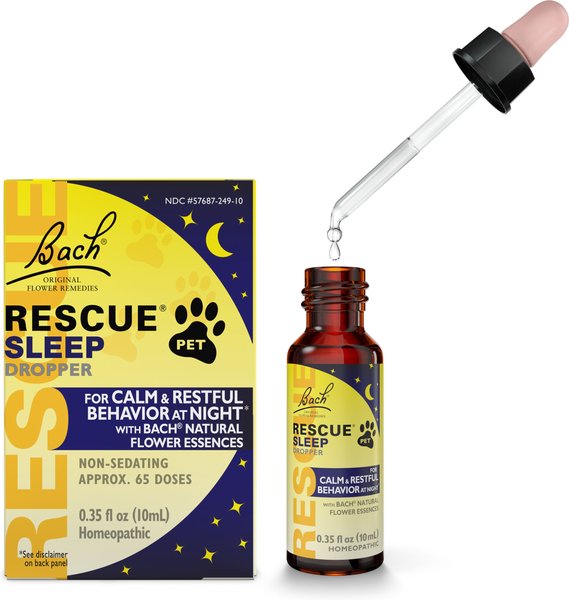 RESCUE REMEDY Pet Sleep Dropper Liquid Calming Supplement for Dogs ...