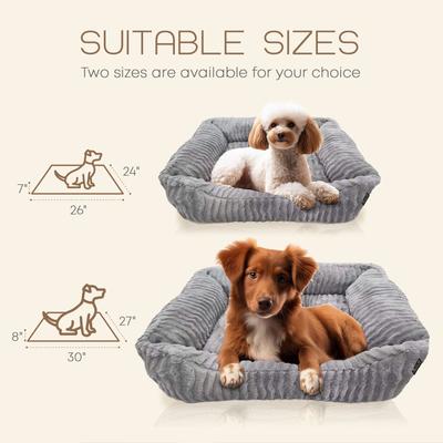 RESERVE Jacquard Cuddler Bolster Dog & Cat Bed, Gray, Medium - Chewy.com