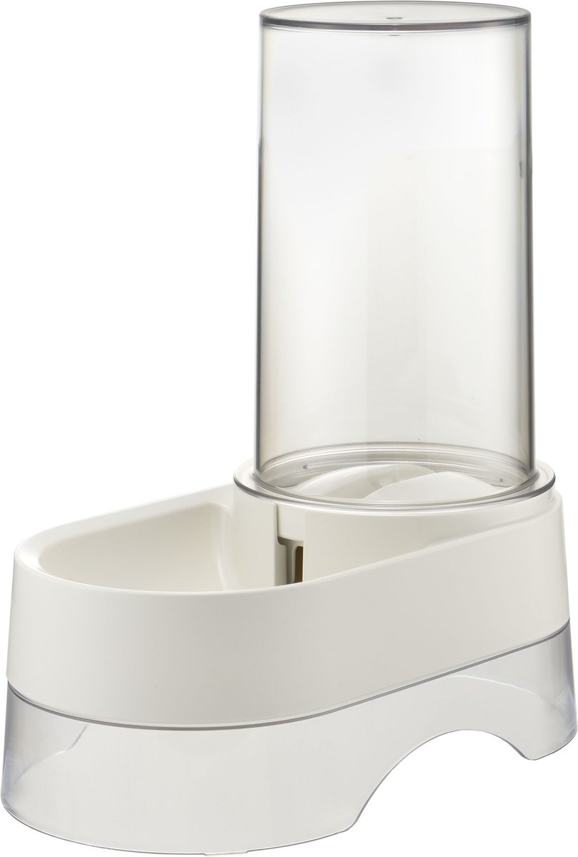 RICHELL Elevated Gravity Water Dispenser Dog & Cat Bowl, White, 1-gal ...