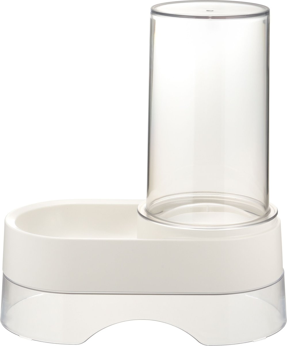 RICHELL Elevated Gravity Water Dispenser Dog & Cat Bowl, White, 1-gal ...