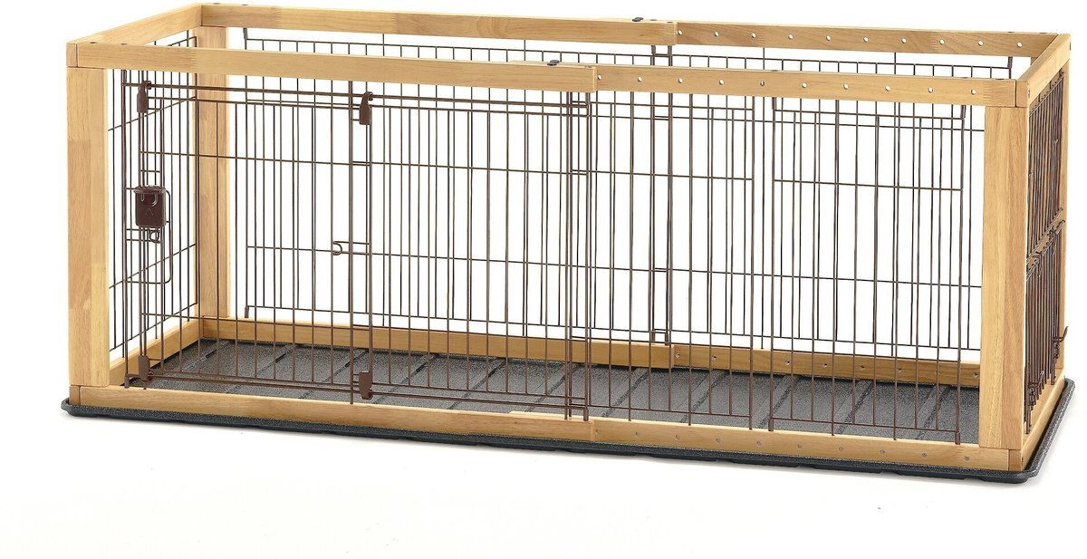 RICHELL Expandable Dog Crate, Small, 37-62.2-in L x 24.6-in W x 24-in H ...