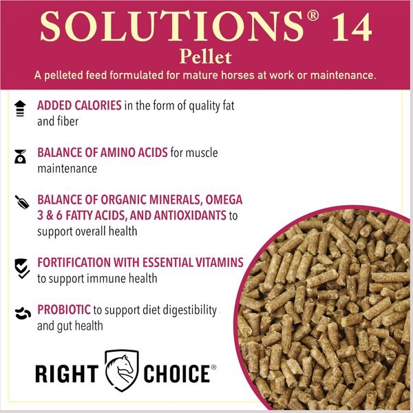 RIGHT CHOICE Solutions 14 Horse Feed, 50-lb bag - Chewy.com