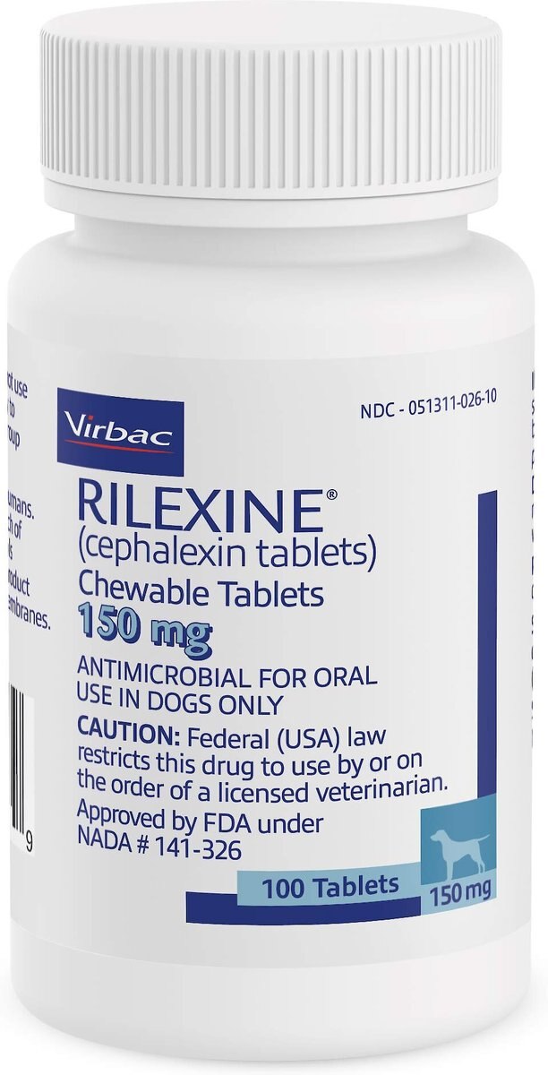 RILEXINE (Cephalexin) Chewable Tablets for Dogs, 150-mg - Easy Refills ...