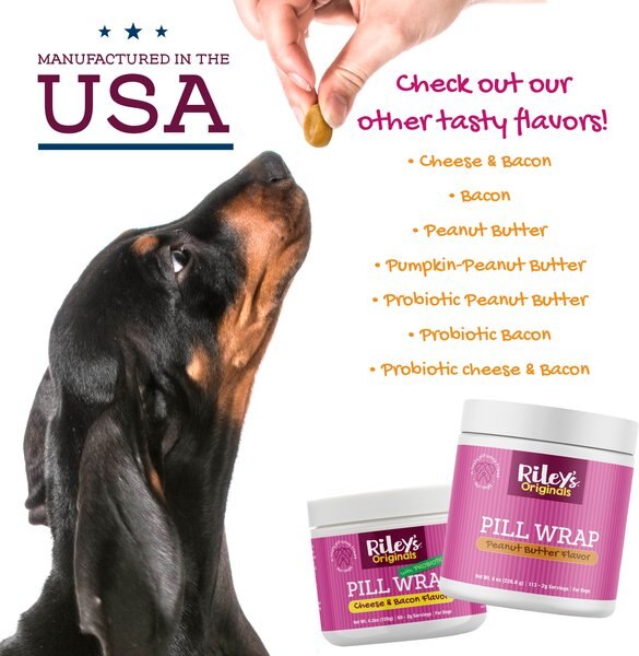 RILEY'S Pill Paste Cheese & Bacon Flavor Soft & Chewy Dog & Cat Treats ...