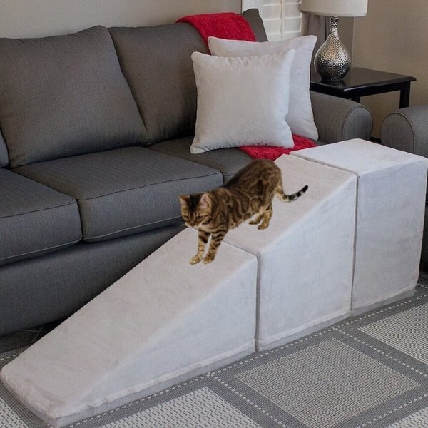 ROYAL RAMPS Extra Wide Dog & Cat Ramp & Landing, Platinum, 21-in ...