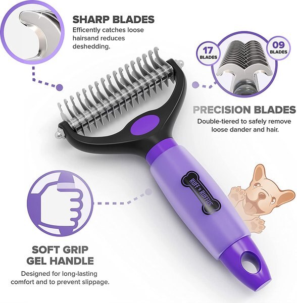 Discontinued - RUFF 'N RUFFUS Upgraded Gel-Handle Double-Sided Rake ...