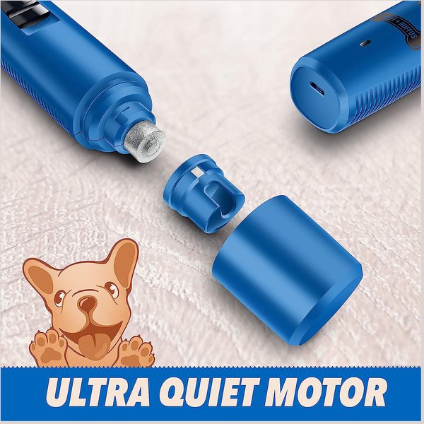 RUFF 'N RUFFUS Upgraded Rechargeable Dog Nail Grinder Kit, Blue - Chewy.com