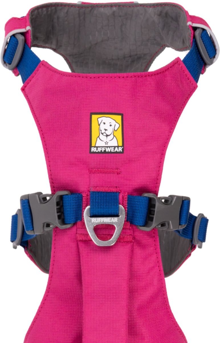 RUFFWEAR Flagline Front-Clip Dog Harness, Alpenglow Pink, X-Small: 17 ...