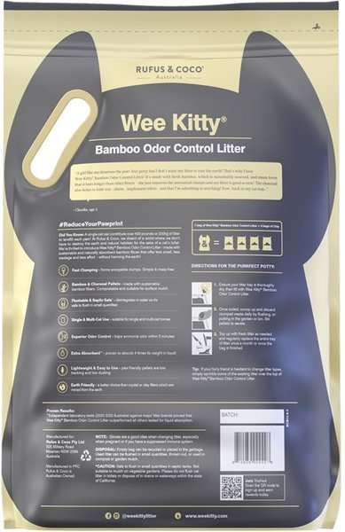 RUFUS & COCO Wee Kitty Clumping Cat Litter, 8.8-lb bag - Chewy.com