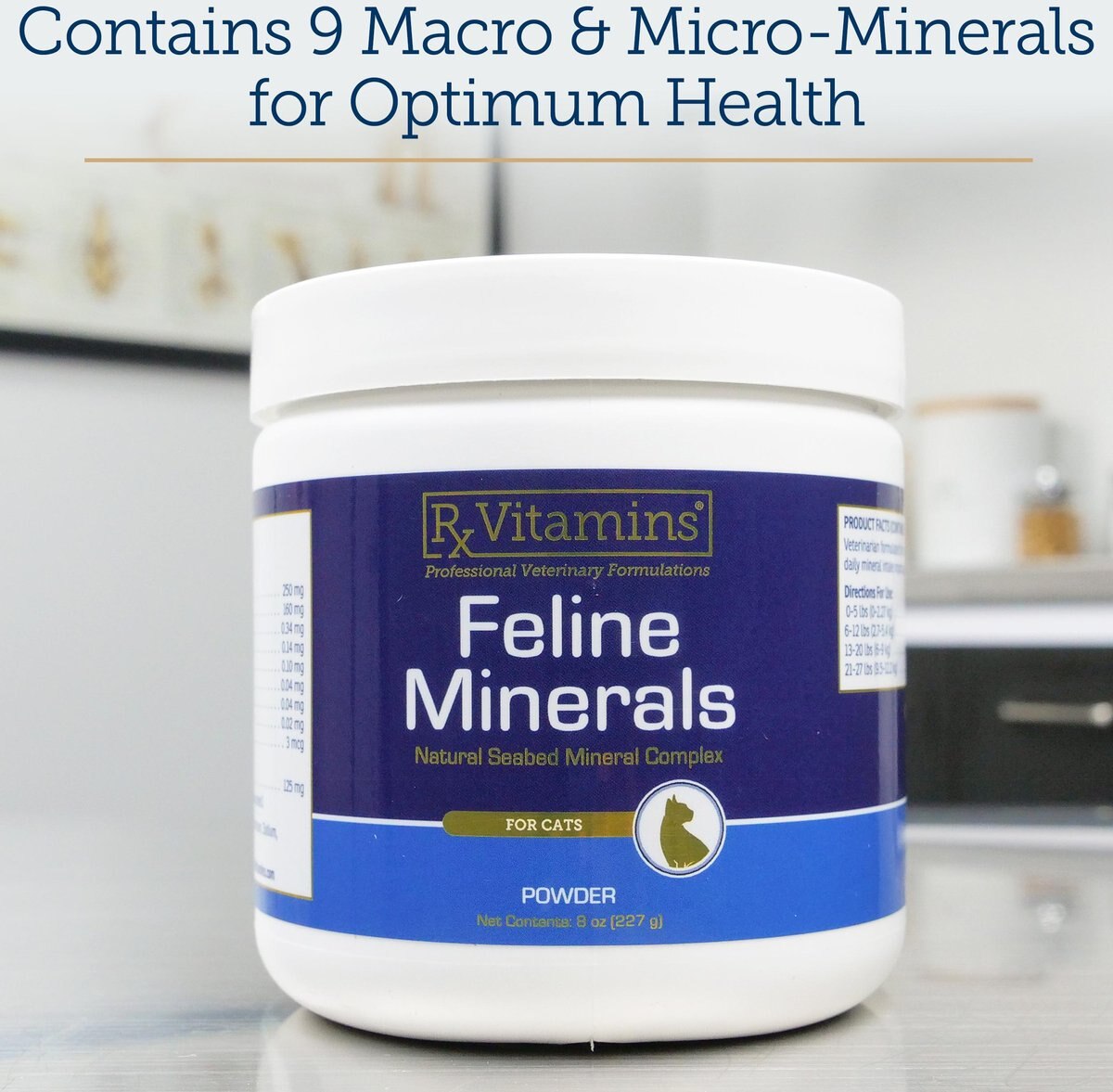 RX VITAMINS Feline Minerals Powder Supplement for Cats, 227-g jar ...
