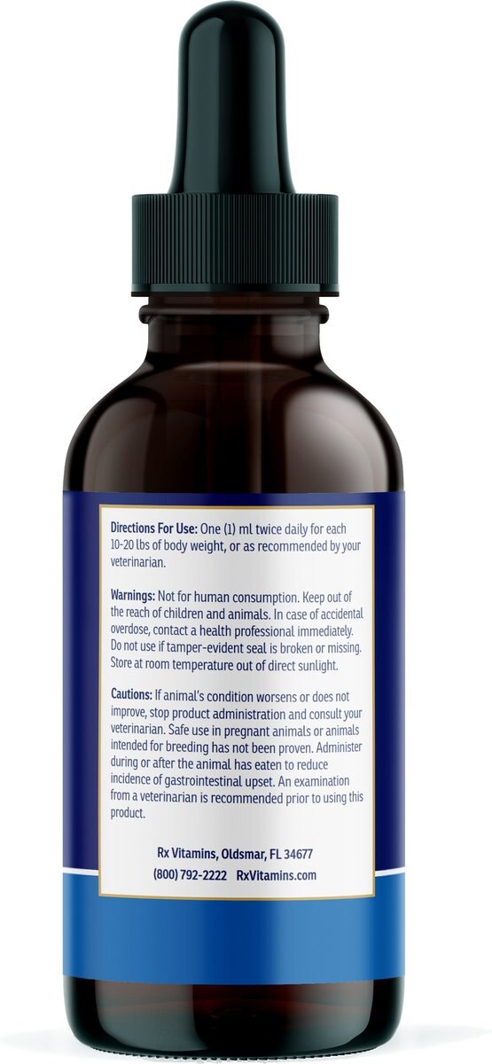 RX VITAMINS Hepato Liquid Liver Supplement for Cats & Dogs, 4-fl oz ...