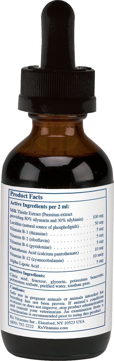 RX VITAMINS Hepato Liquid Liver Supplement for Cats & Dogs, 4-fl oz ...