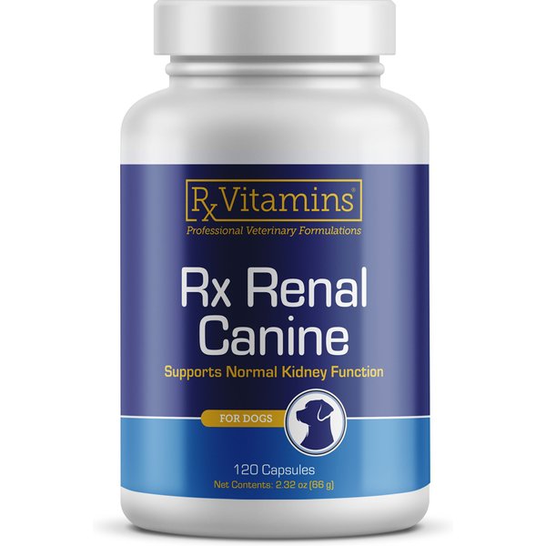 RX VITAMINS Rx Renal Capsules Kidney Supplement for Dogs, 120 count ...