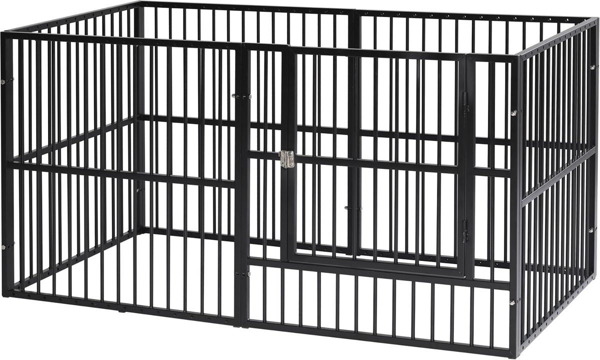 RYPETMIA 6-Panel Metal Mesh Foldable Dog & Cat Exercise Pen, Black, 31. ...