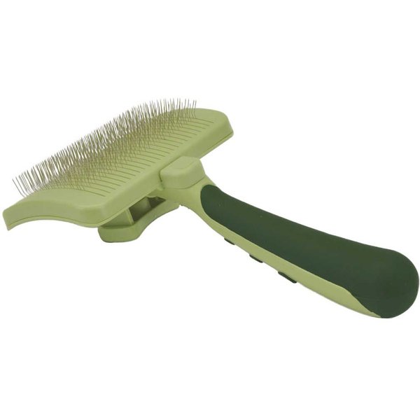 EVOLUTION Self-Cleaning Dog Slicker Brush, X-Small - Chewy.com