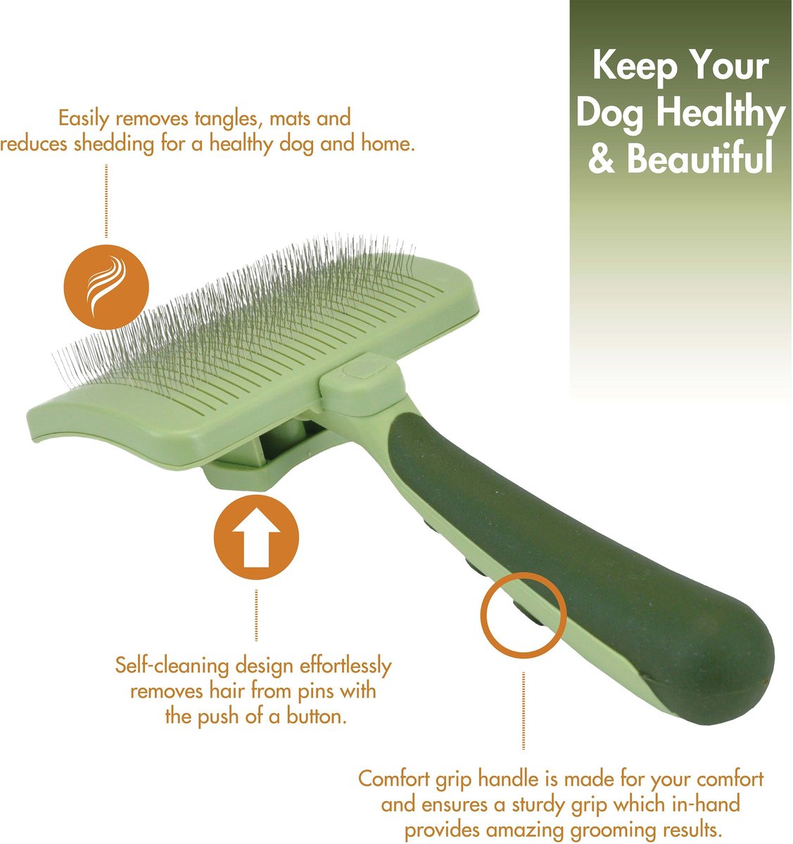 SAFARI Self-Cleaning Slicker Brush for Dogs, Small - Chewy.com