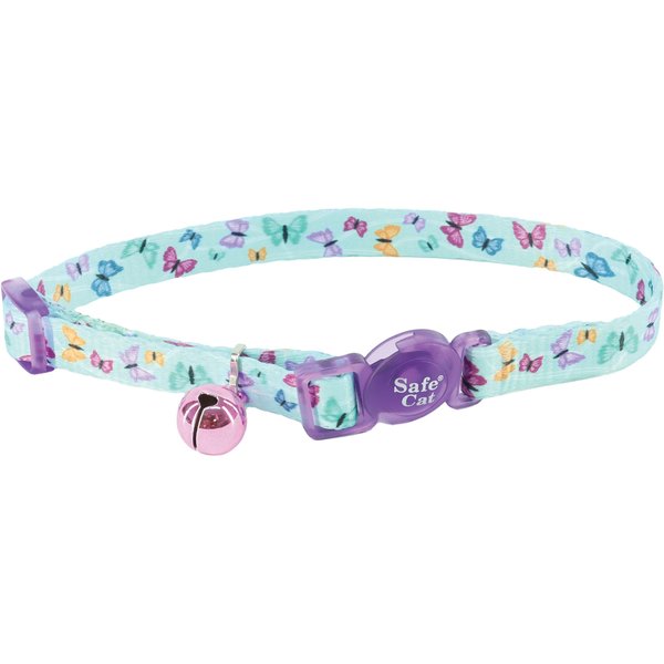 SAFE CAT Fashion Adjustable Breakaway Cat Collar, 8 to 12-in neck, 3/8 ...