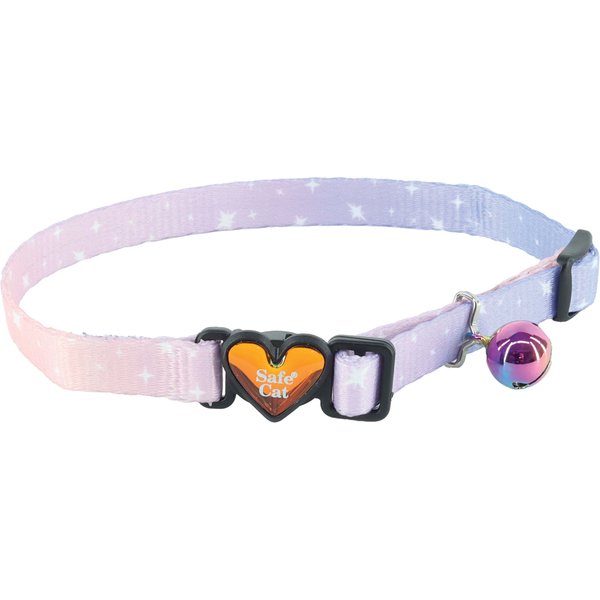 SAFE CAT Heartbreaker Adjustable Breakaway Heart Buckle Cat Collar, 8 ...